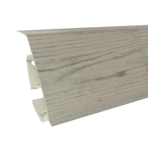 Plinta parchet PVC, cu canal cablu, EVO PP70-0-011, stejar alb, 2500