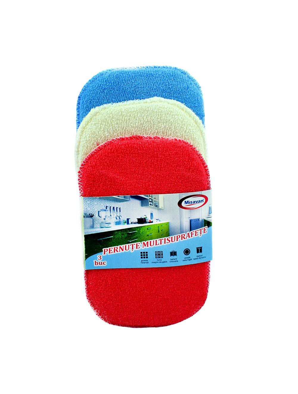 Pernute curatat multisuprafete Misavan, 3 buc/ set