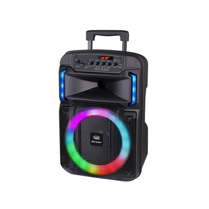 Boxa portabila bluetooth XF370KB 25W TWS lumini RGB telecomanda,