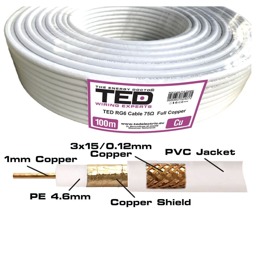 Cabluri cablu coaxial 75OHM triplu ecranat Se-s6tsvwh