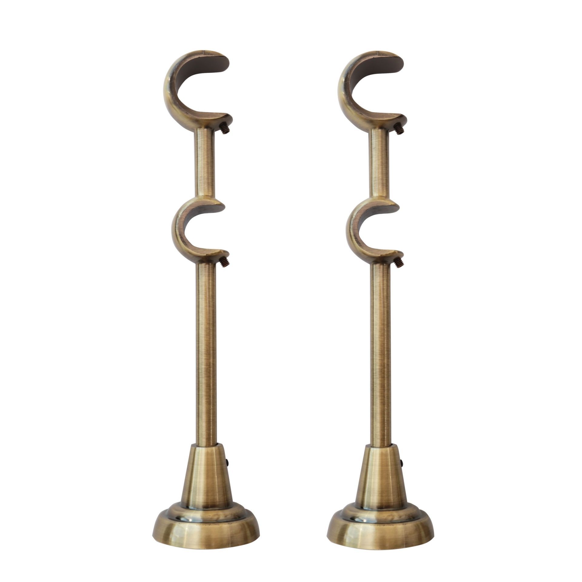 Consola metal forjat 19mm dubla cu suport auriu Antic