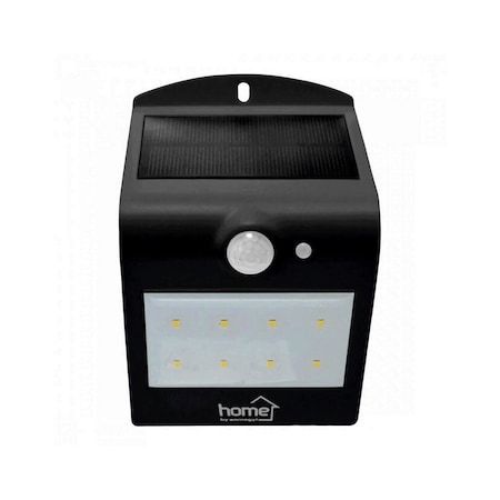 Reflector Led Cu Panou Solar Senzor De Miscare Negru Flp2/bk