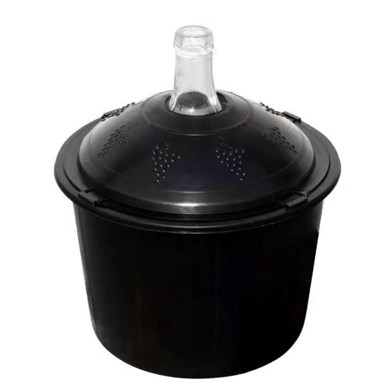 Damigeana sticla 15L cu cos Plastic - Damigene