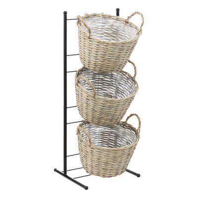 Decoratiune metal cu 3 cosuri 184100 - BonaLux