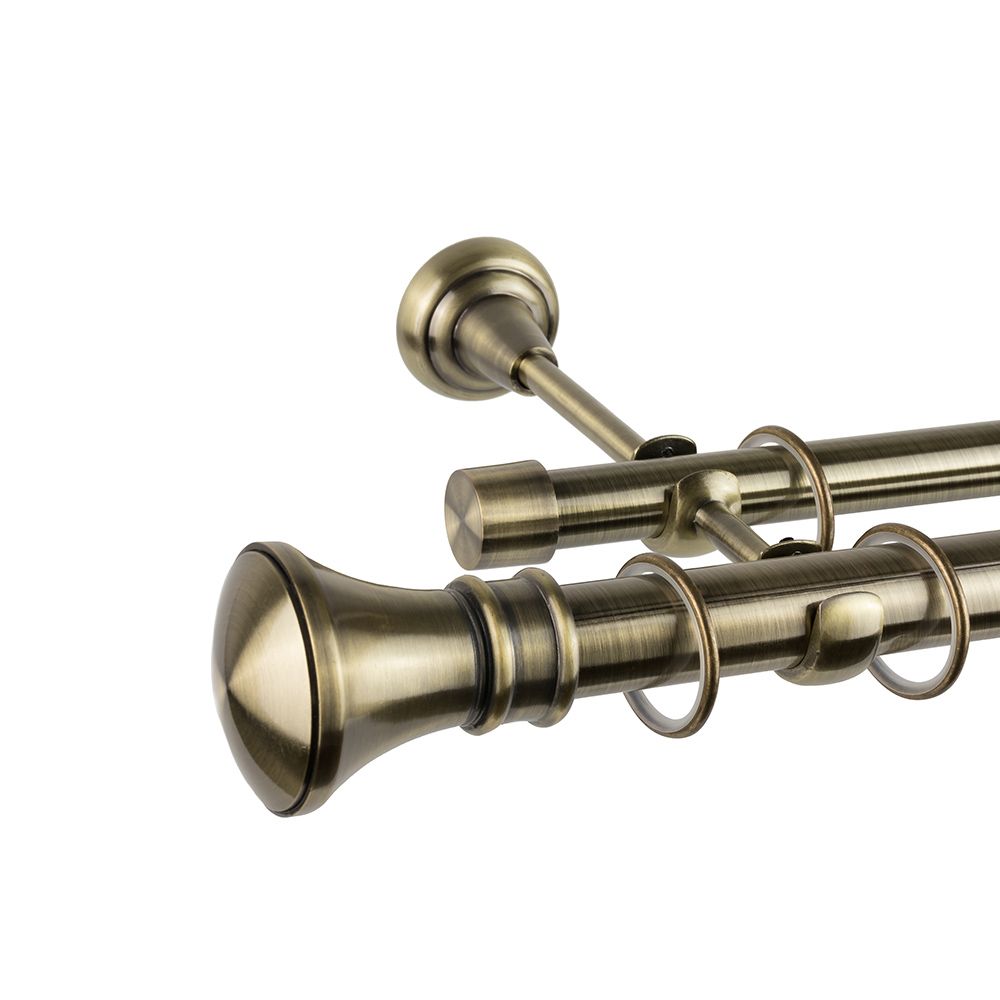 Galerii perdele, sine SET galerie metalica 20mm dubla 200 auriu Antic