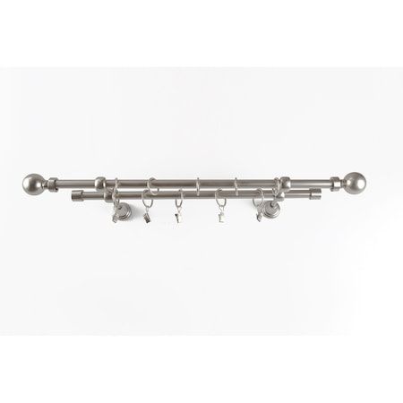 Galerii perdele, sine SET galerie metalica 20mm dubla 300CM Inox