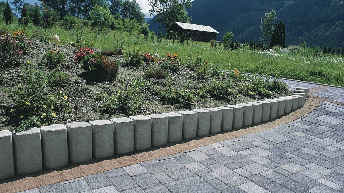 Pavele si borduri de beton pavaj MINIPALISADE 110X95X300mm Gri