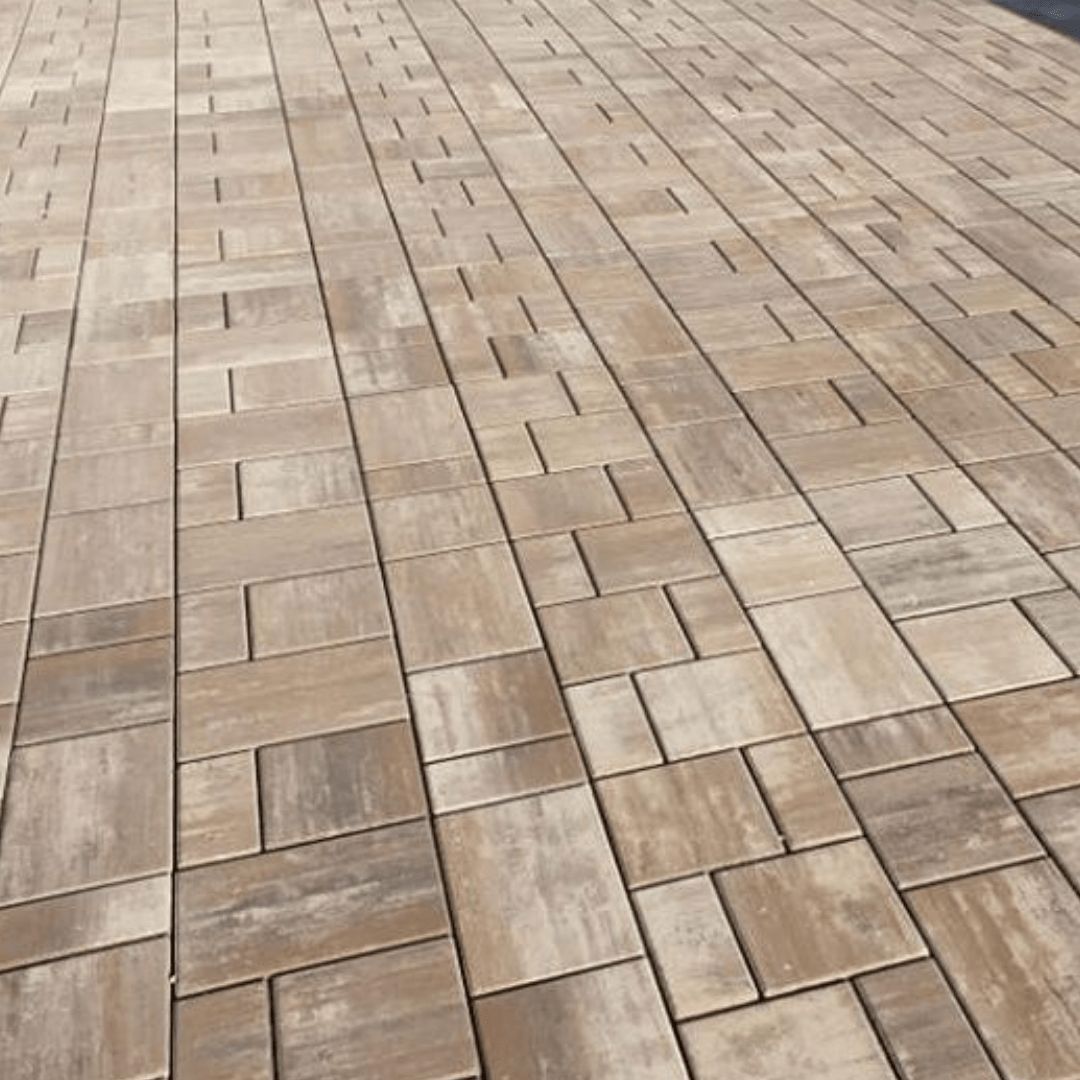 Pavele si borduri de beton RETTANGO Combi 6CM gri Brun