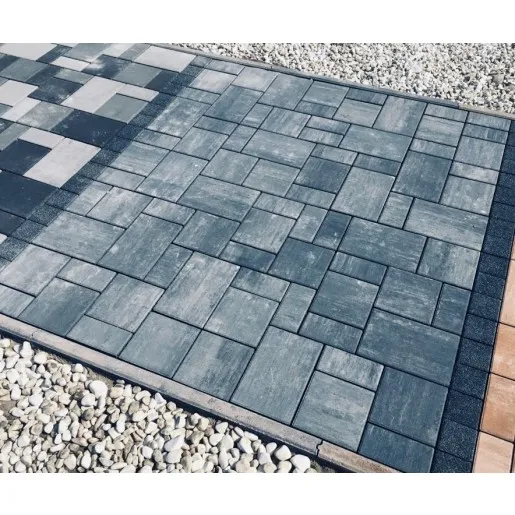 Pavele si borduri de beton RETTANGO Combi 8CM gri Bazalt