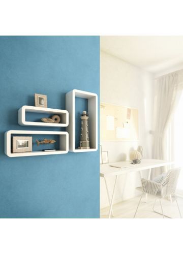 Polite, etajere si console set de rafturi alb 67101