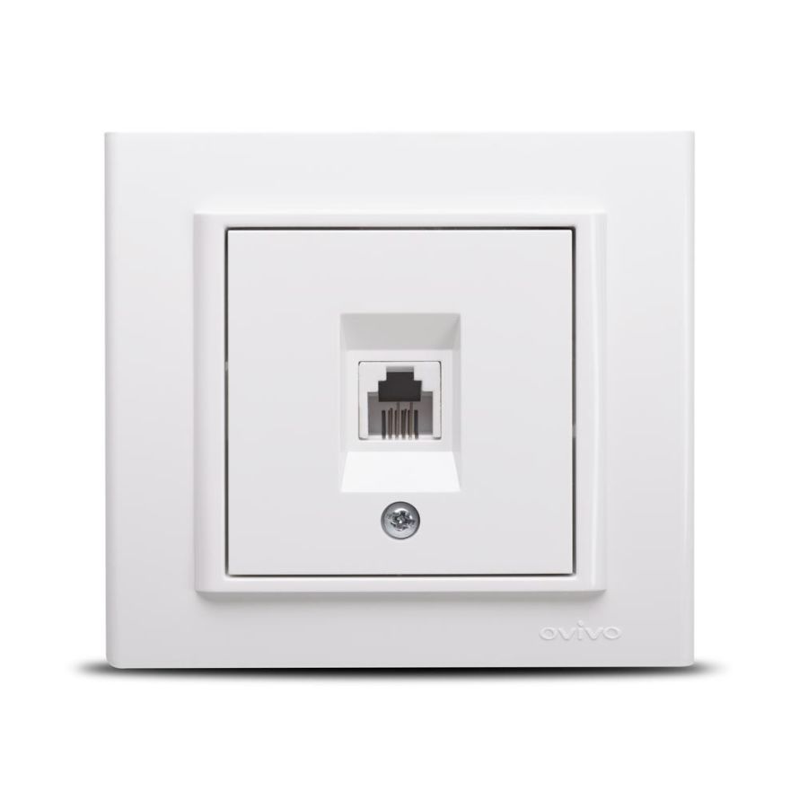 Prize OV Mina priza telefon ST Alb-el44312