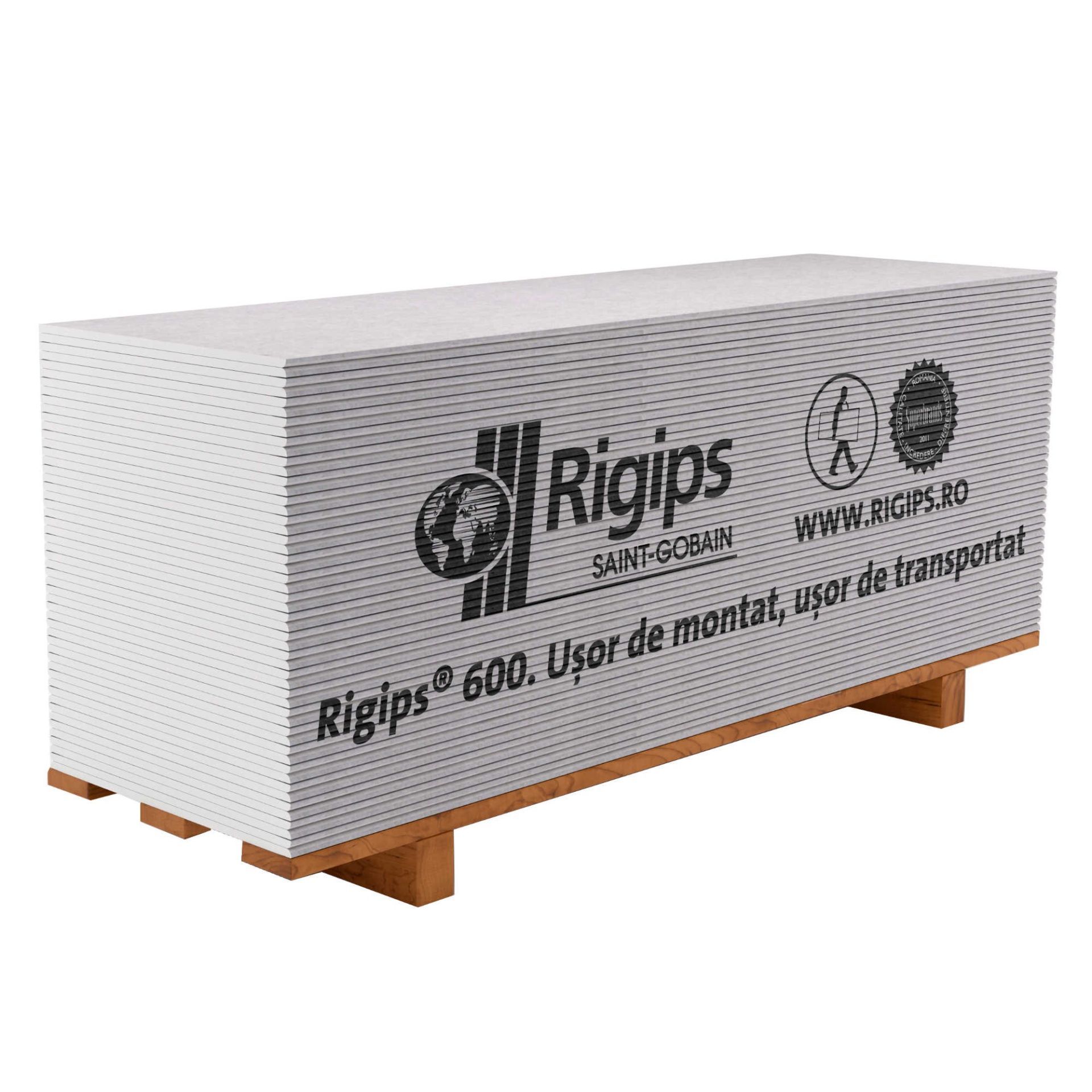Rigips standard jumatate 12.5x0.600x2000