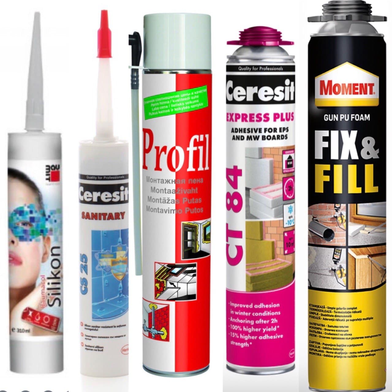 Silicon, spume si adezivi de montaj - BonaLux