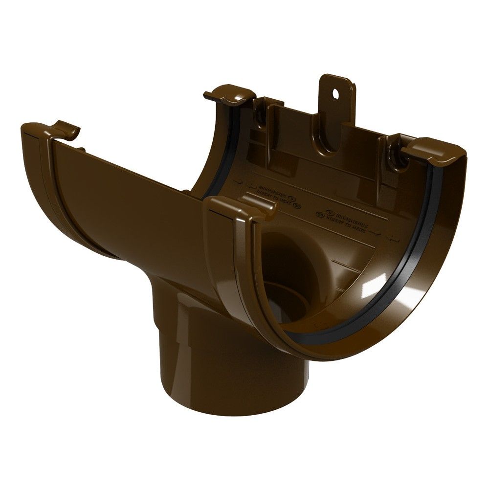 Sistem jgheab-burlna din PVC colector G125 universal maro