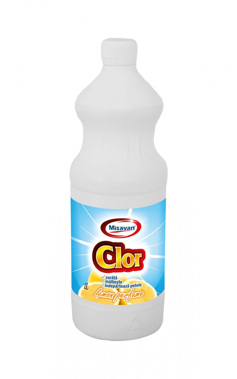 Solutie pentru Indepartare Pete Rufe Albe Misavan Clor Lemon, 1L