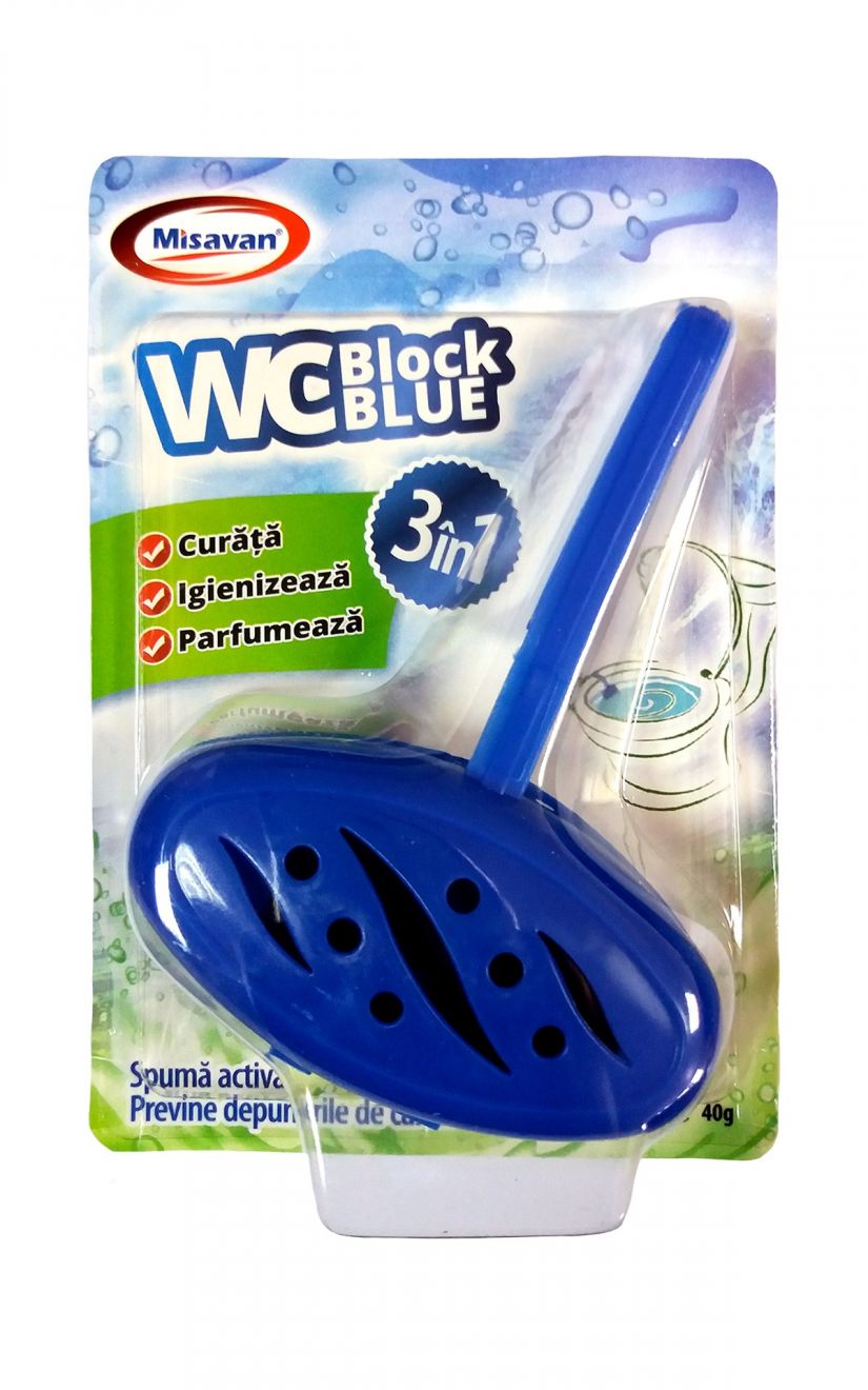Odorizant Toaleta Misavan Wc Block Blue, 40g