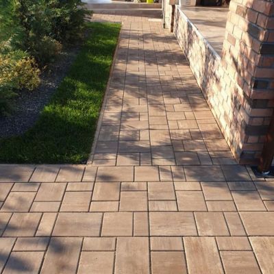 Pavele si borduri de beton RETTANGO Combi 6CM gri Brun