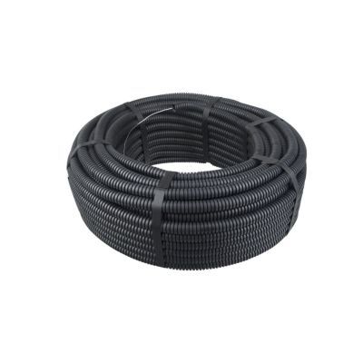 Trasee pentru ghidarea cablurilor TUB flexibil PVC sarma 20mm negru
