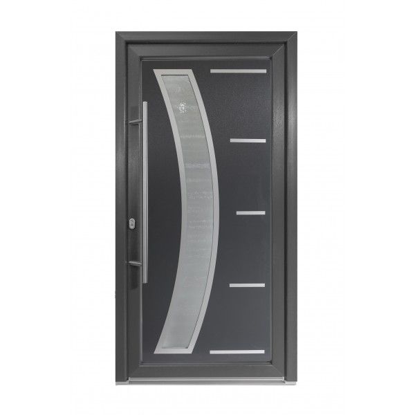 Usi PVC cu geam termopan USA GALIA antracit 1400*2050 Stg