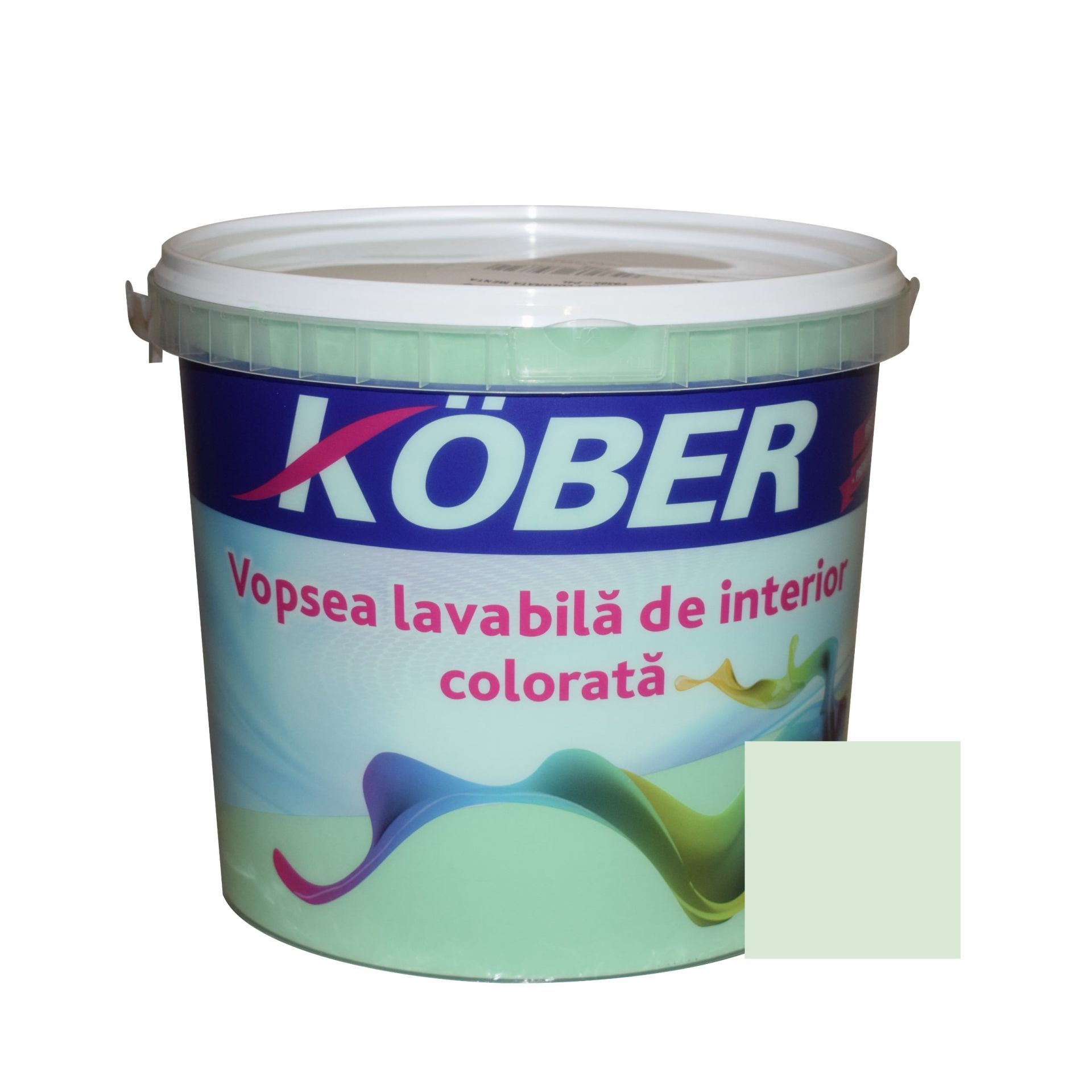 Vopsea lavabila interior, colorata, Kober, menta V8365,8.5l